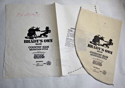 PAIR Vintage Paper / Cloth Bags - BRADY'S OWN COUNTRY HAM, DEEP GAP, NC ...