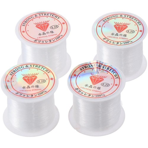 4Rolls Clear Clear Thread Nylon Invisible Thread String for Beading for ...