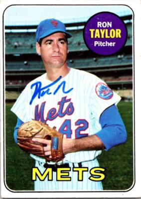 Ron Taylor autographed baseball card (New York Mets, LC) 1969 Topps #72 ...