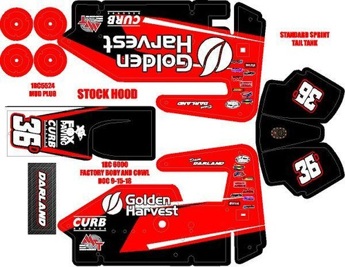 1RC MIDGET WRAP DAVE DARLAND GOLDEN HARVEST THEMED WRAP KIT | eBay