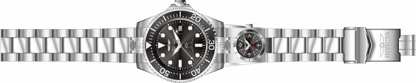 Invicta Pro Diver Men's Dual Time Automatic Quartz Silver Tone Steel ...