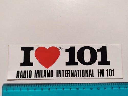 I Love 101 Radio Milano 80S Sticker Autocollant Vintage Kleber Original ...