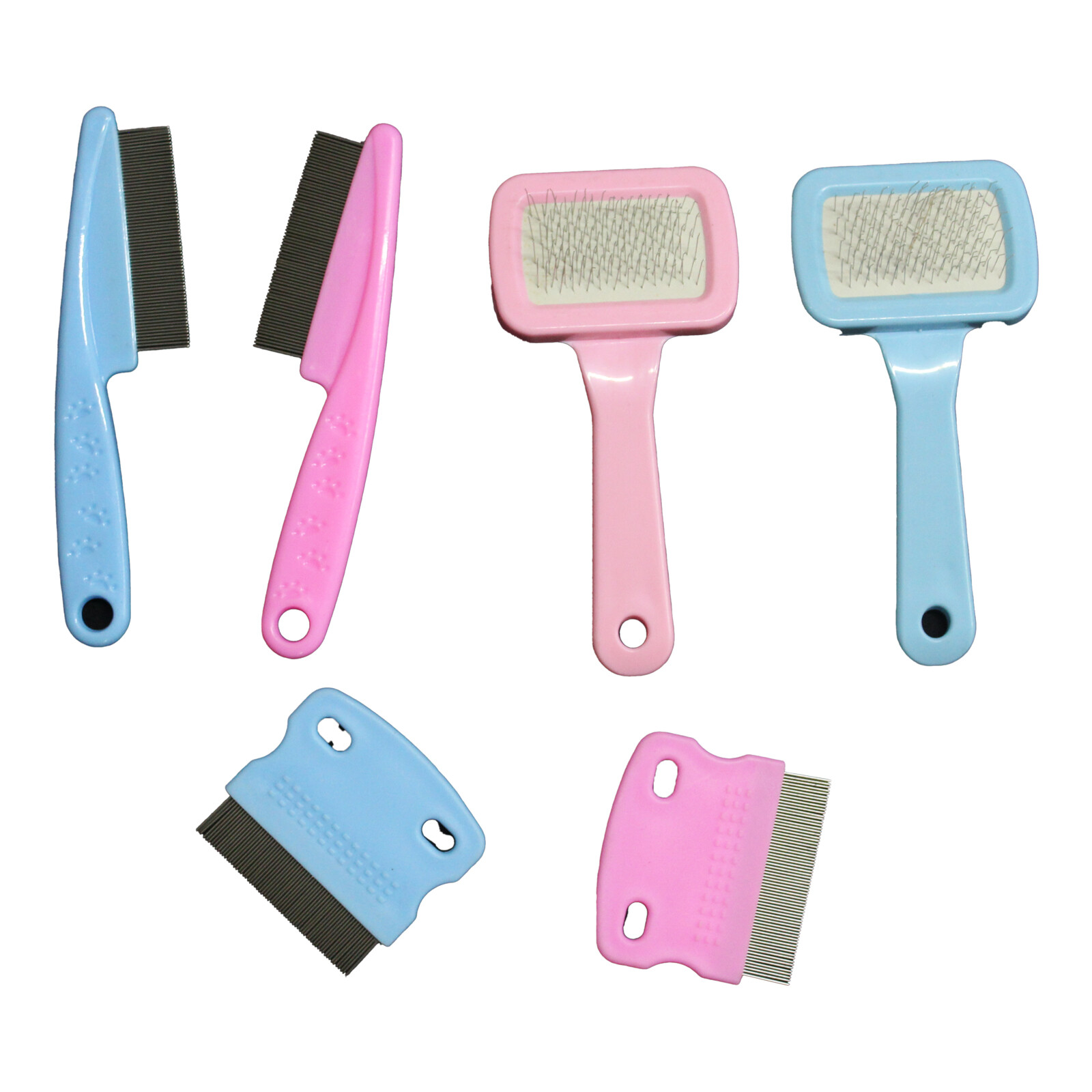 Set of 3 Fine Pet Grooming set Brush,Comb Blue Pink Dog Cat Puppy | eBay UK