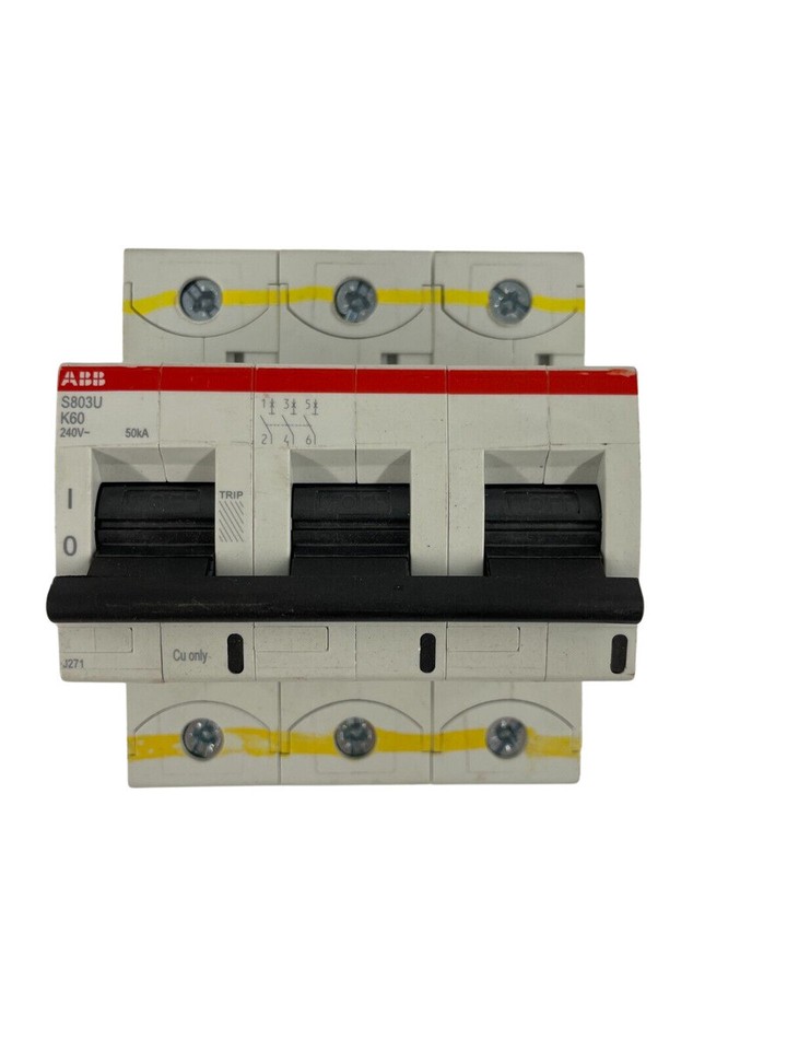 ABB ProLine 3-Pole, 60A, 240VAC K Curve Circuit Breaker (S803U-K60) for sale online | eBay