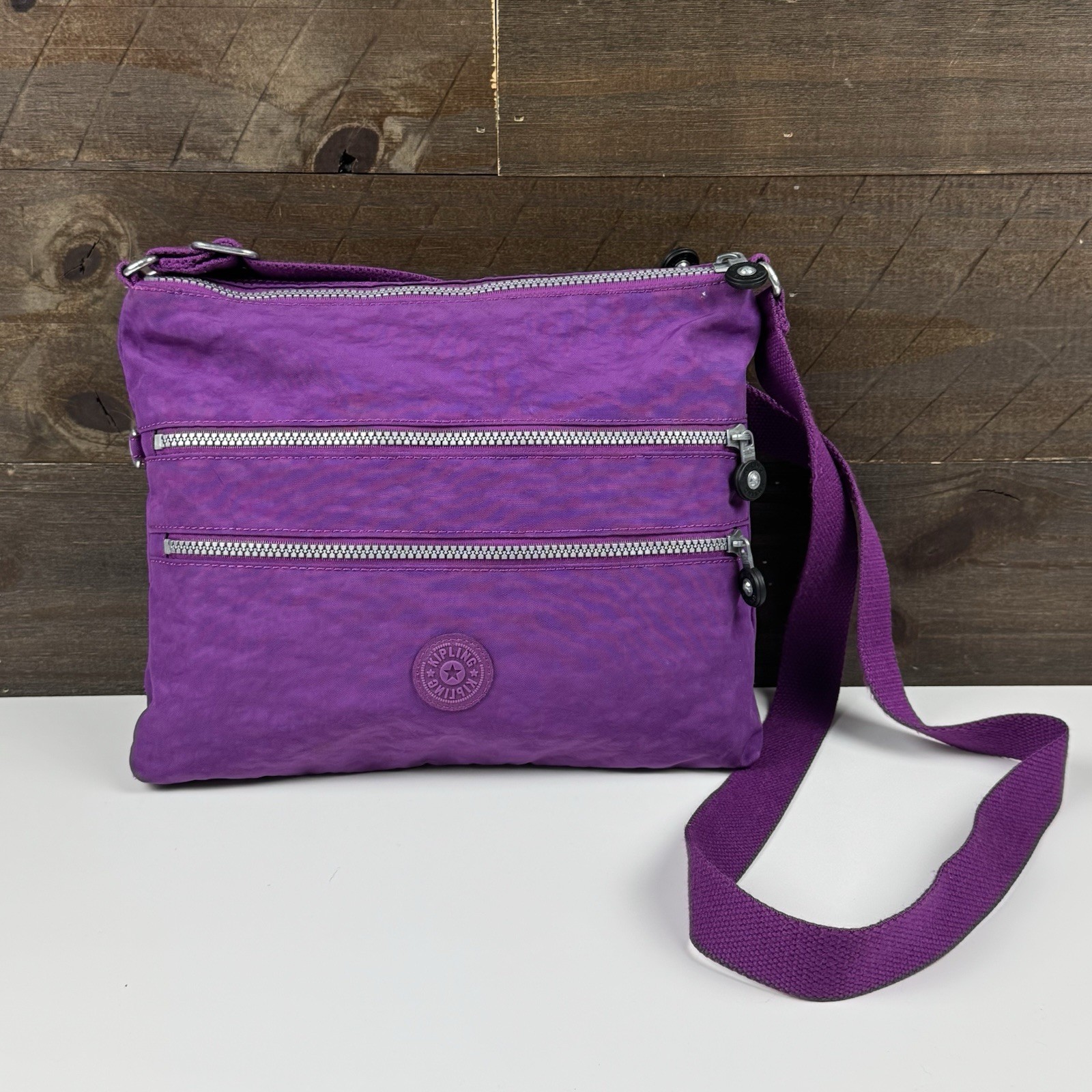 KIPLING Alvar Crossbody Bag Purple EUC - Gem