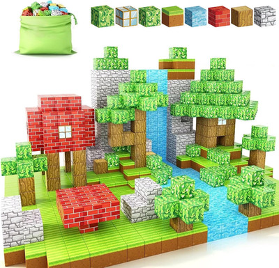 Magnetic Blocks 100PCS Magnetic Tiles Cubes for Boys & Girls Age 3-4 4 ...