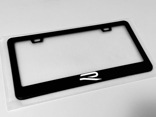 custom Reflective 100% Black Stainless Steel License Plate Frame fit VW ...