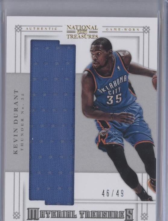 2012-13 Panini National Treasures - Material Treasures Kevin Durant #7 ...