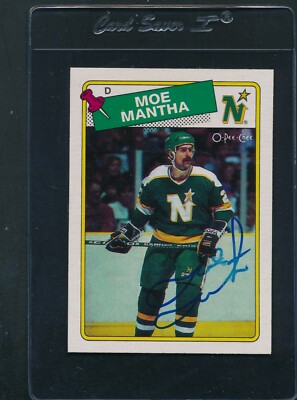 1988/89 O-Pee-Chee #30 Moe Mantha North Stars Signed Auto *C1237 | eBay