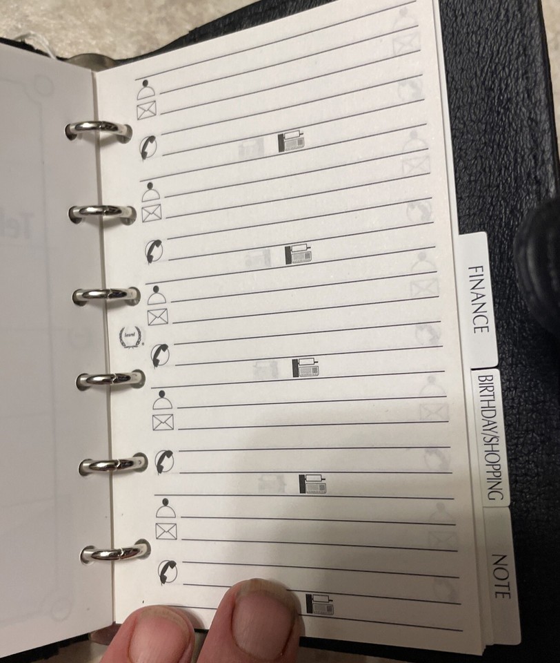 Mini Datebook Organizer By Leather Etc Cross Leather | eBay