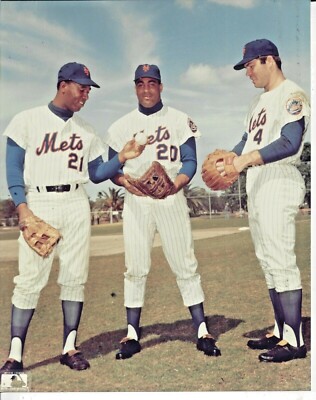 Cleon Jones Tommie Agee Ron Swoboda 8x10 Color Photo 1969 Mets Outfield ...
