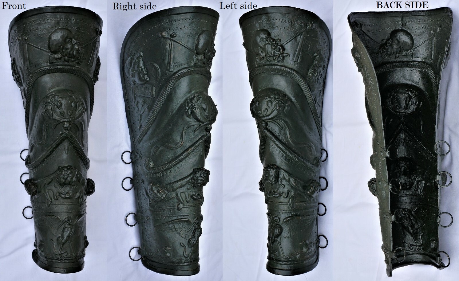 Copy Real Roman Gladiator Greave Bronze Grand Tour Pompeii Herculaneum ...