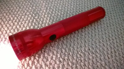Red Maglite Heavy-Duty Incandescent 2-Cell D Flashlight Excellent ...