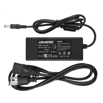 AC Power Supply Adapter DC 6 Volt 5 Amp (6V 5A) with round tip 5.5mm*2 ...