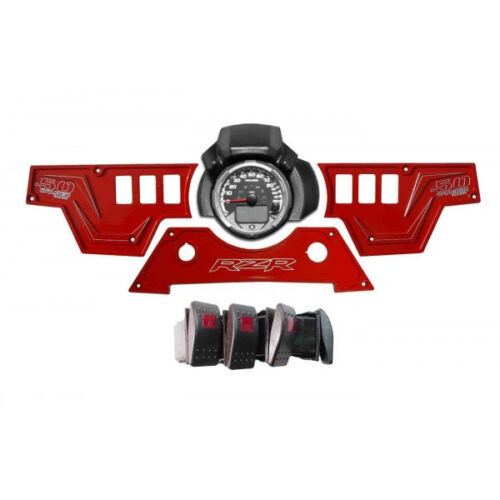 Red 3 Piece Raw Billet Dash Panel Upgrade Polaris RZR XP1000 S900 ...