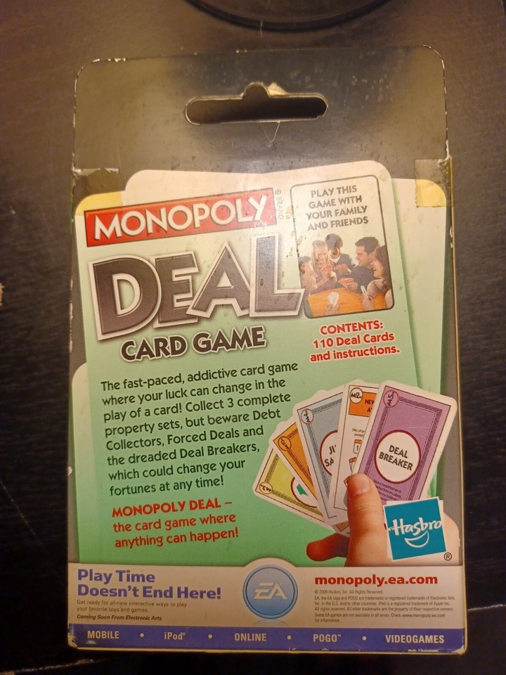 Monopoly Deal Card Game Green Box Version Ages 8+ NOB | eBay