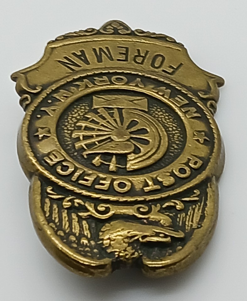 Antique Post Office New York Foreman Badge | eBay
