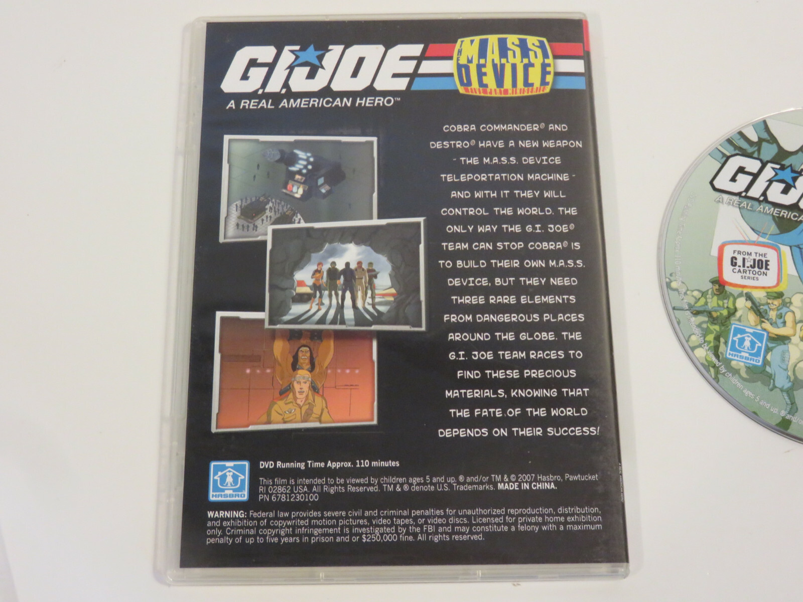 GI JOE THE MASS DEVICE DVD M.A.S.S BATTLES EDITION RARE HASBRO RELEASE ...
