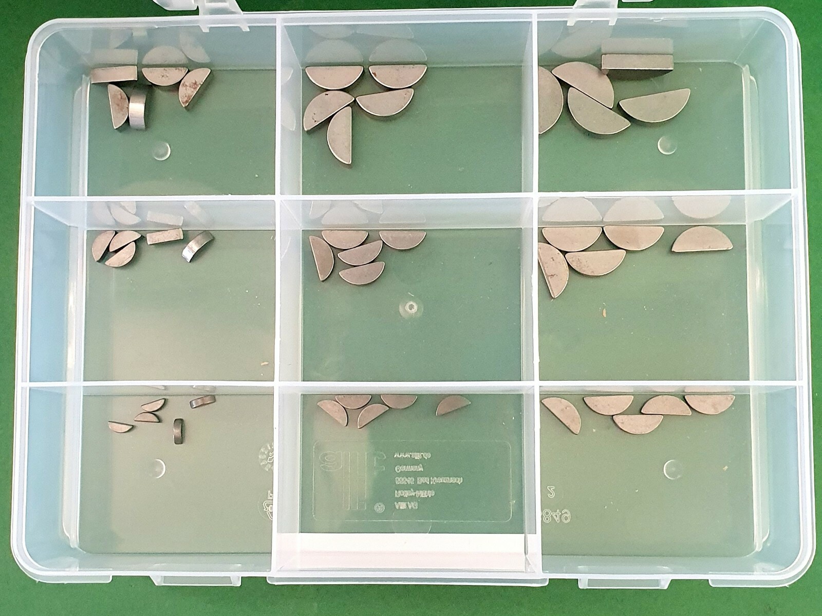 DIN 6888 Scheibenfeder halbrund Keilfeder Sortiment C45K Stahl blank 2 ...