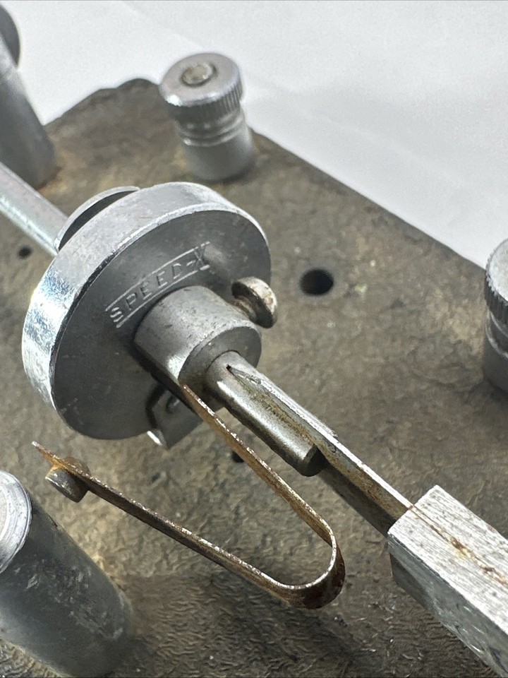 Antique Morse Code Bug Telegraph Key E.F. Johnson Missing Placard Sold ...