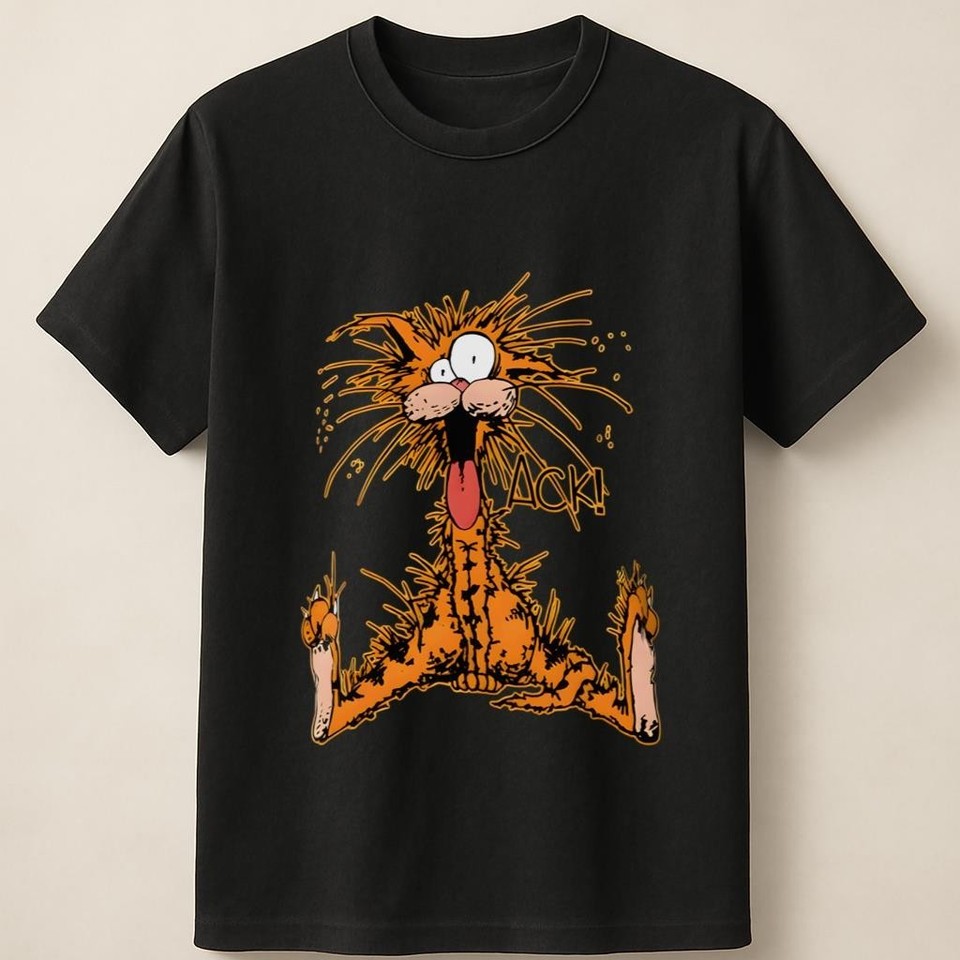 Bill The Cat Funny Cartoon Comic Character ACK Pose Art Unisex T Shirt ...
