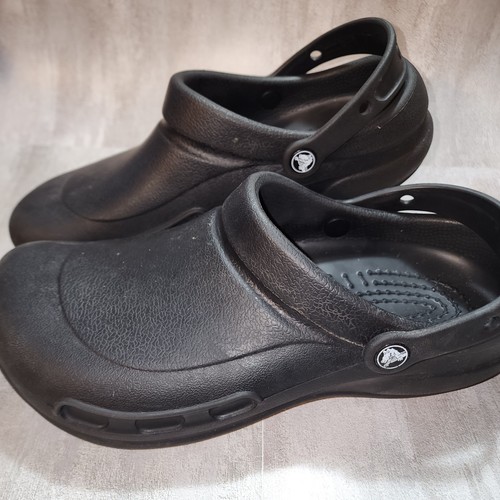 Crocs Black Slip Resistant Bistro Clogs Mens 10 Slip On Work Shoes ...