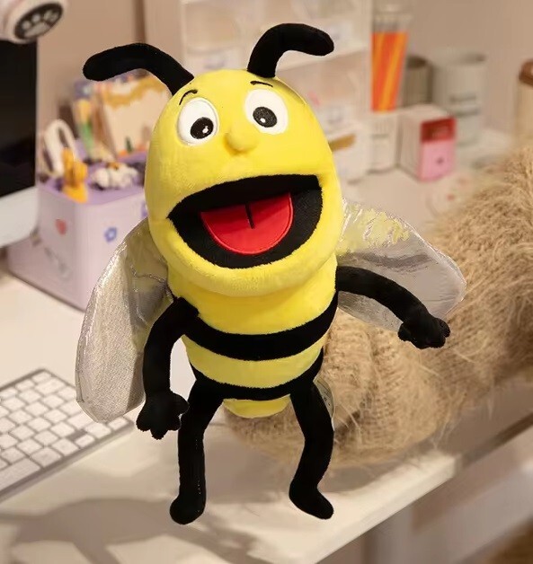 Bee Insect Hand Puppet Plush Toy 13" Stuffed Animal Toddler Doll Gift ...