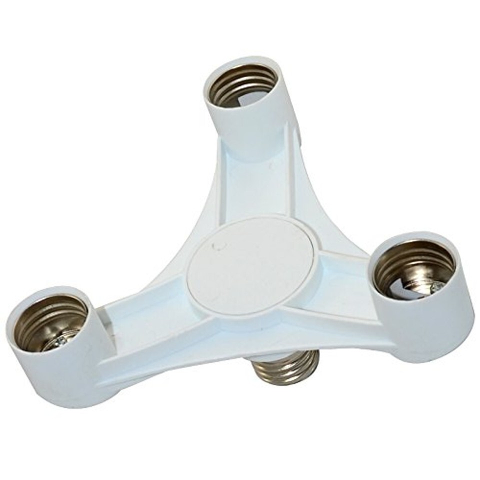 3 to 1 Light Socket E26 Splitter Adapter for Flood Spot and Lamp CFL ...