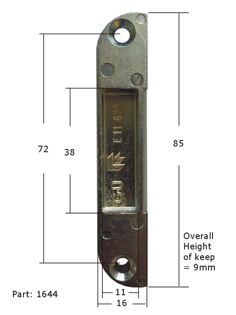 Gu Ferco Upvc Door Latch Striker Keep Plate Universal Will Fit Most ...