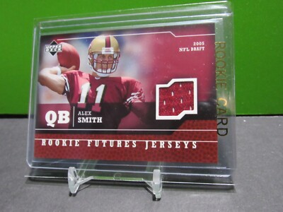 2005 ALEX SMITH UD EVENT WORN ROOKIE CARD REDSKINS | eBay