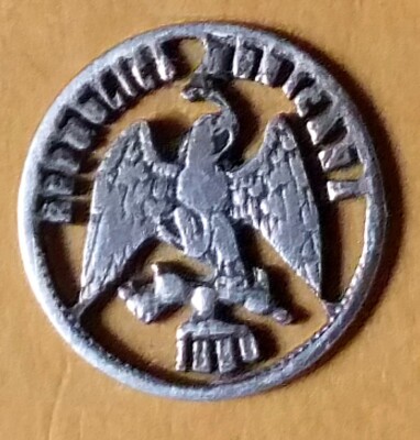 Bb MEXICO 5 CENTAVOS Silver Cut-out Coin Antique BUTTON small 19th ...
