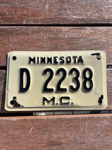 Minnesota Motorcycle License Plate D 2238 | eBay