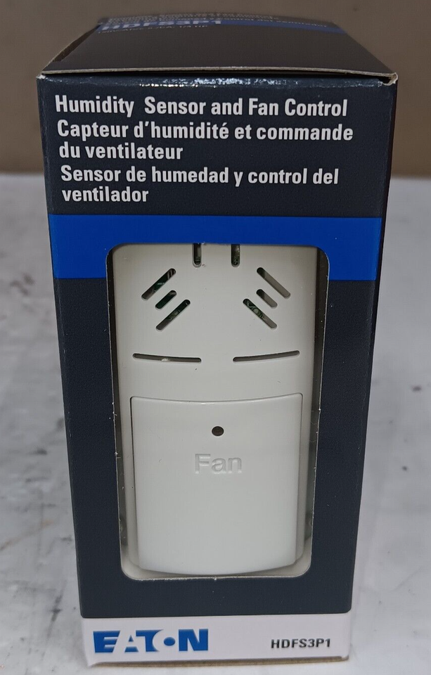 NEW EATON HDFS3P1-W HUMIDITY SENSING FAN CONTROL SWITCH MANUAL/AUTO ...