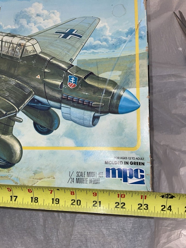 Vintage MPC 1:24 Ju87B STUKA Model Kit German Fighter Airplane New Open ...