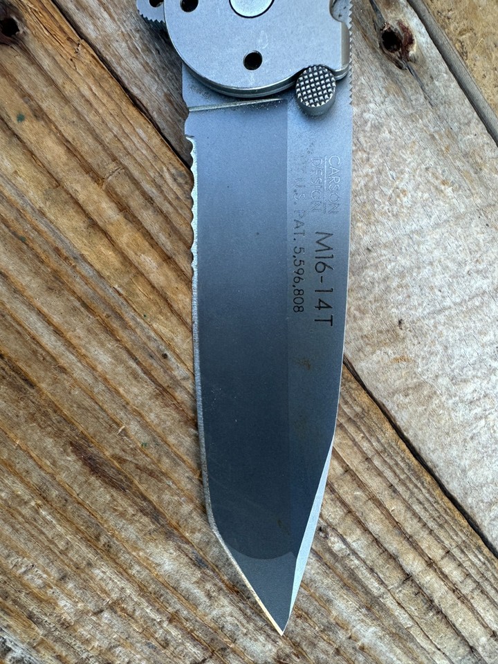 CRKT M16-14T Titanium Handle Tanto Folding Knife Part Serrated Carson ...