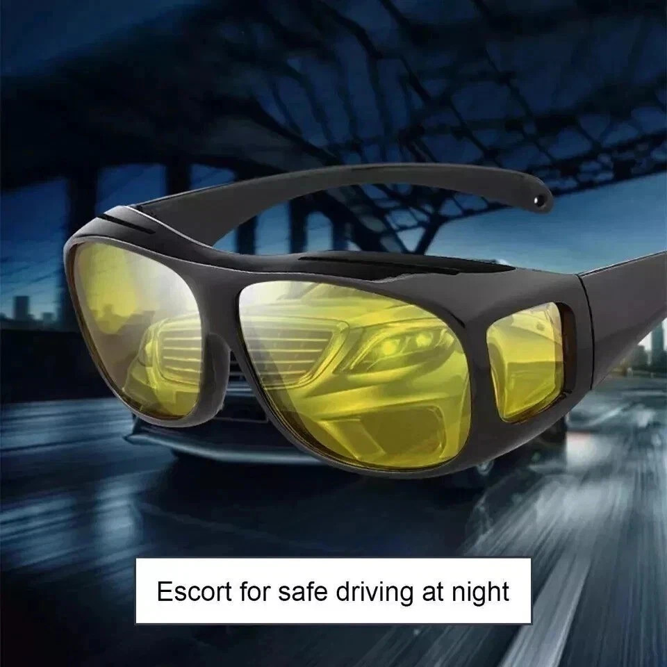 Night Driving Glasses HD Anti Glare Vision Polarized Yellow Lens Tinted ...