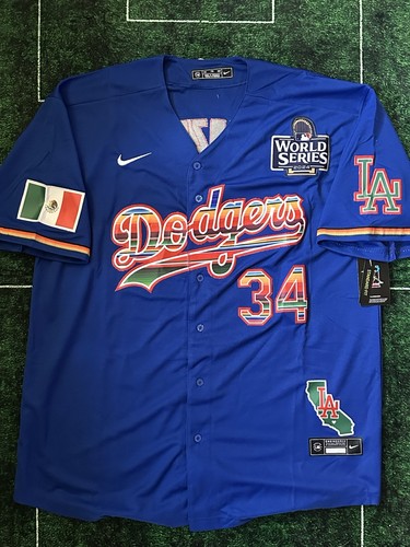 FERNANDO VALENZUELA Los Angeles Dodgers Blue Zarape Baseball Jersey ...