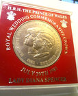 1981 The Prince Of Wales & Lady Diana Spencer Commemorative Coin In ...