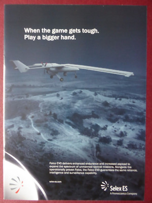 2/2013 PUB FINMECCANICA SELEX ES FALCO EVO DRONE UAV ORIGINAL AD | eBay