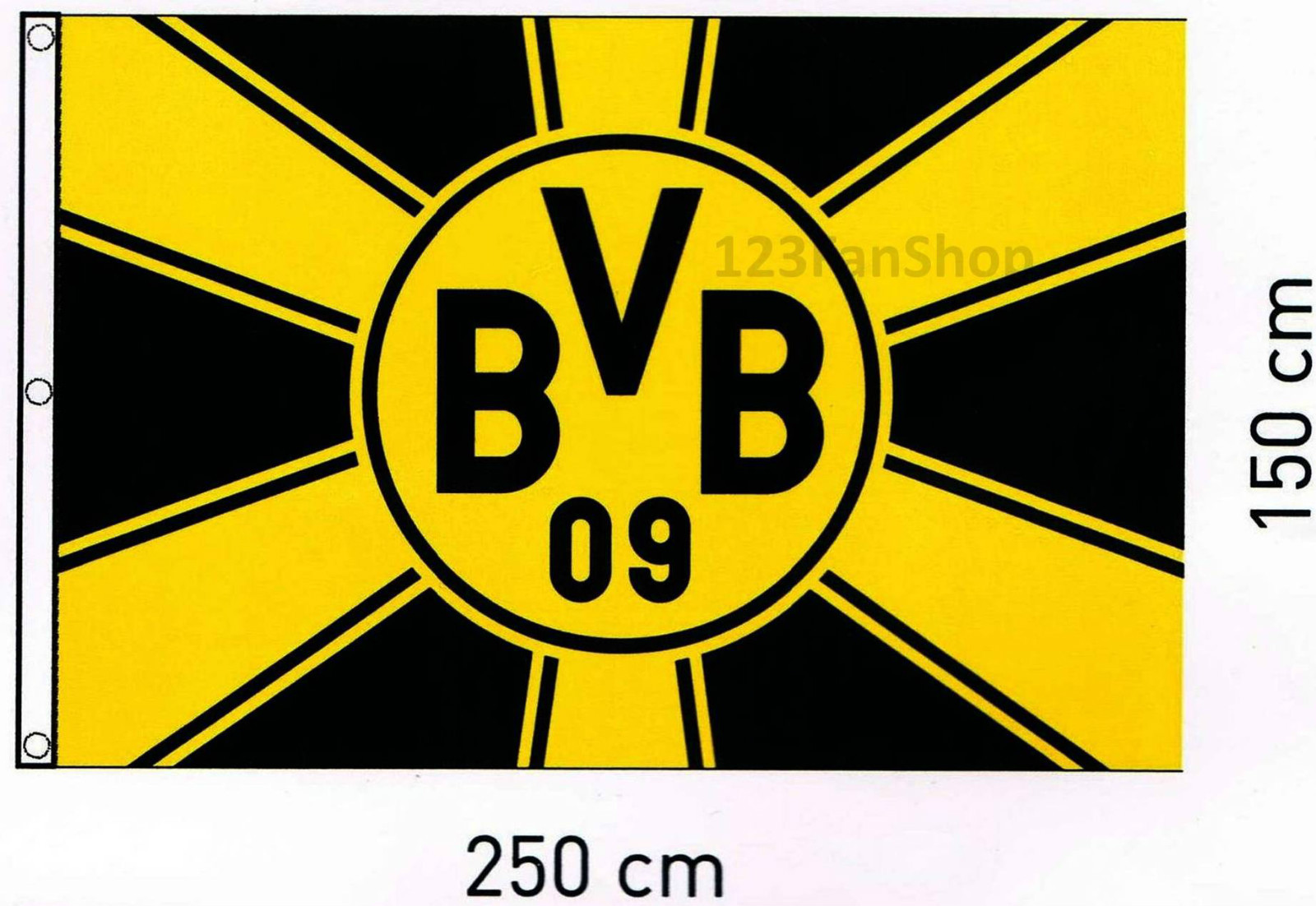 BVB Borussia Dortmund Hissfahne Sterne Karo Mein Verein Hochformat ...