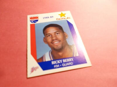 Ricky Berry Sacramento Kings 1988-89 Carl's Jr. Basketball Card NM/M ...