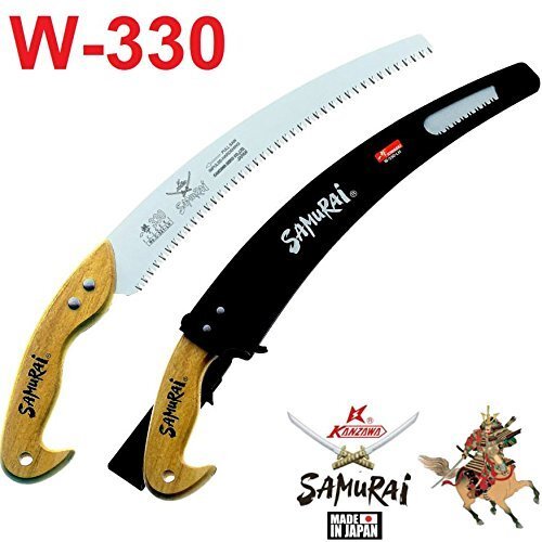 Samurai W-330-LH 13" 33cm Heavy Duty Wooden Handle Curved Hand Saw ...