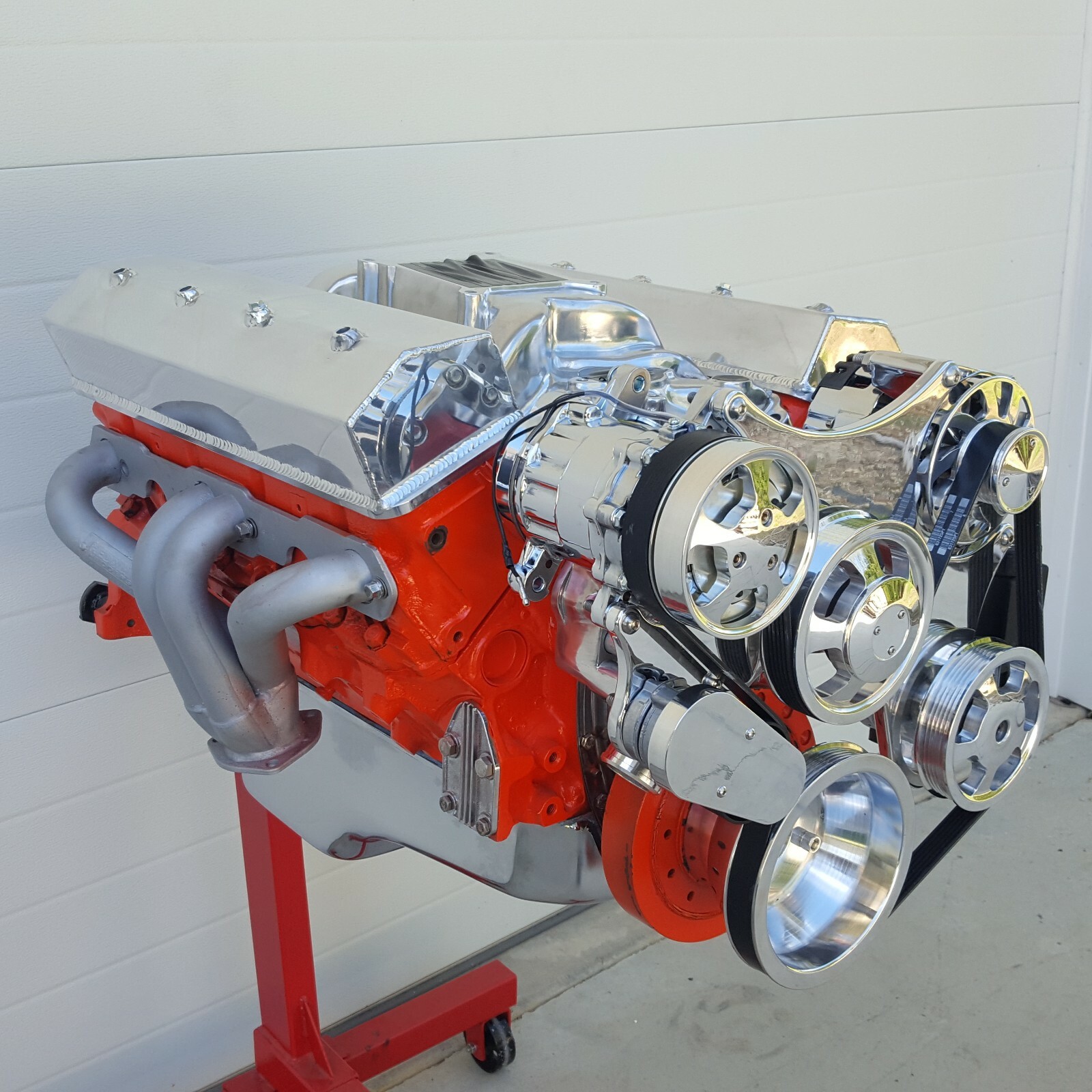 Small Block Chevy Polished Serpentine Kit Front Drive System SBC 305 ...