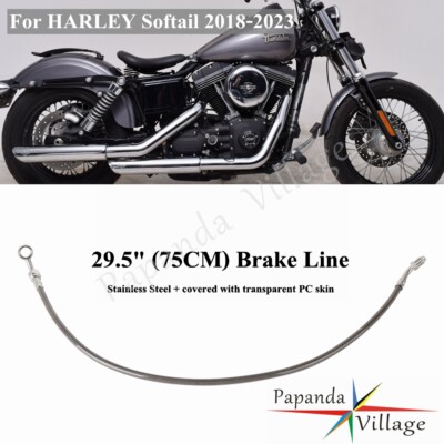 Gray 75cm Stainless Brake Line For HARLEY Softail Low Rider S FXLRS ...