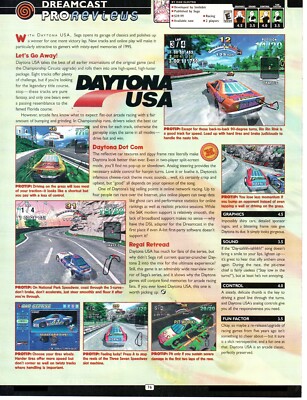 2001 DAYTONA USA Preview PRINT AD - CLASSIC SEGA DREAMCAST VIDEO GAME ...