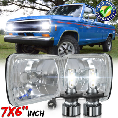 Fit Ford Ranger 1983-1988 100W 7x6" LED Projector Headlights Hi/Lo Beam ...