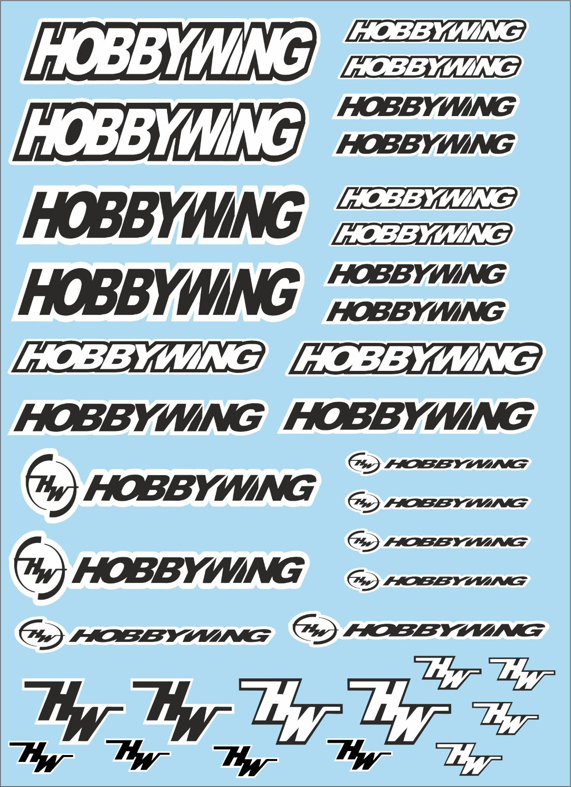 HobbyWing - Decals Choice of Colours - Zen Racing, Ore, Mardave ...