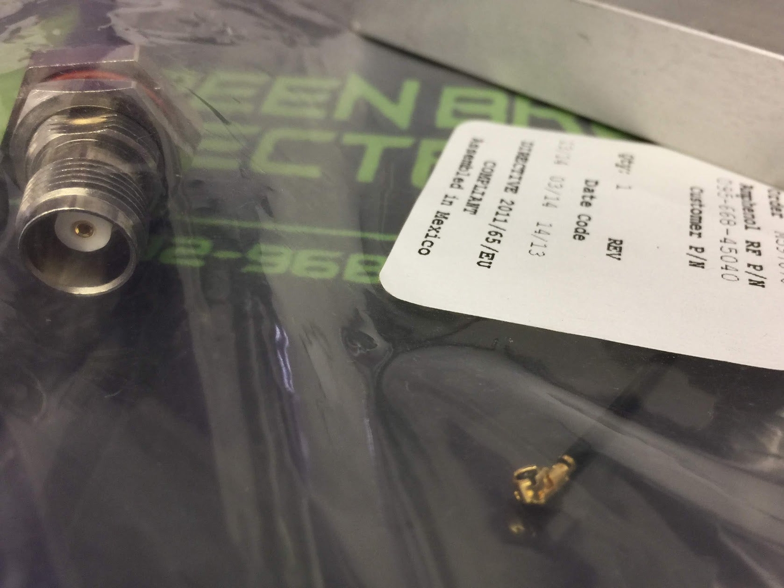 095-668-45040 - AMPHENOL - IP67 TNCJACK TO AMC PLUG ON 1.13MM CABLE 50 ...