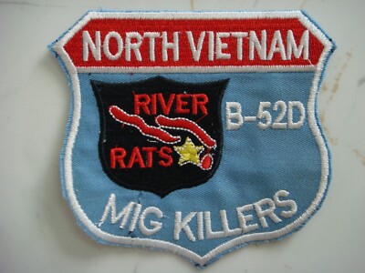 US AIR FORCE B-52D RIVER RATS NORTH VN MIG KILLERS, VIETNAM WAR PATCH ...