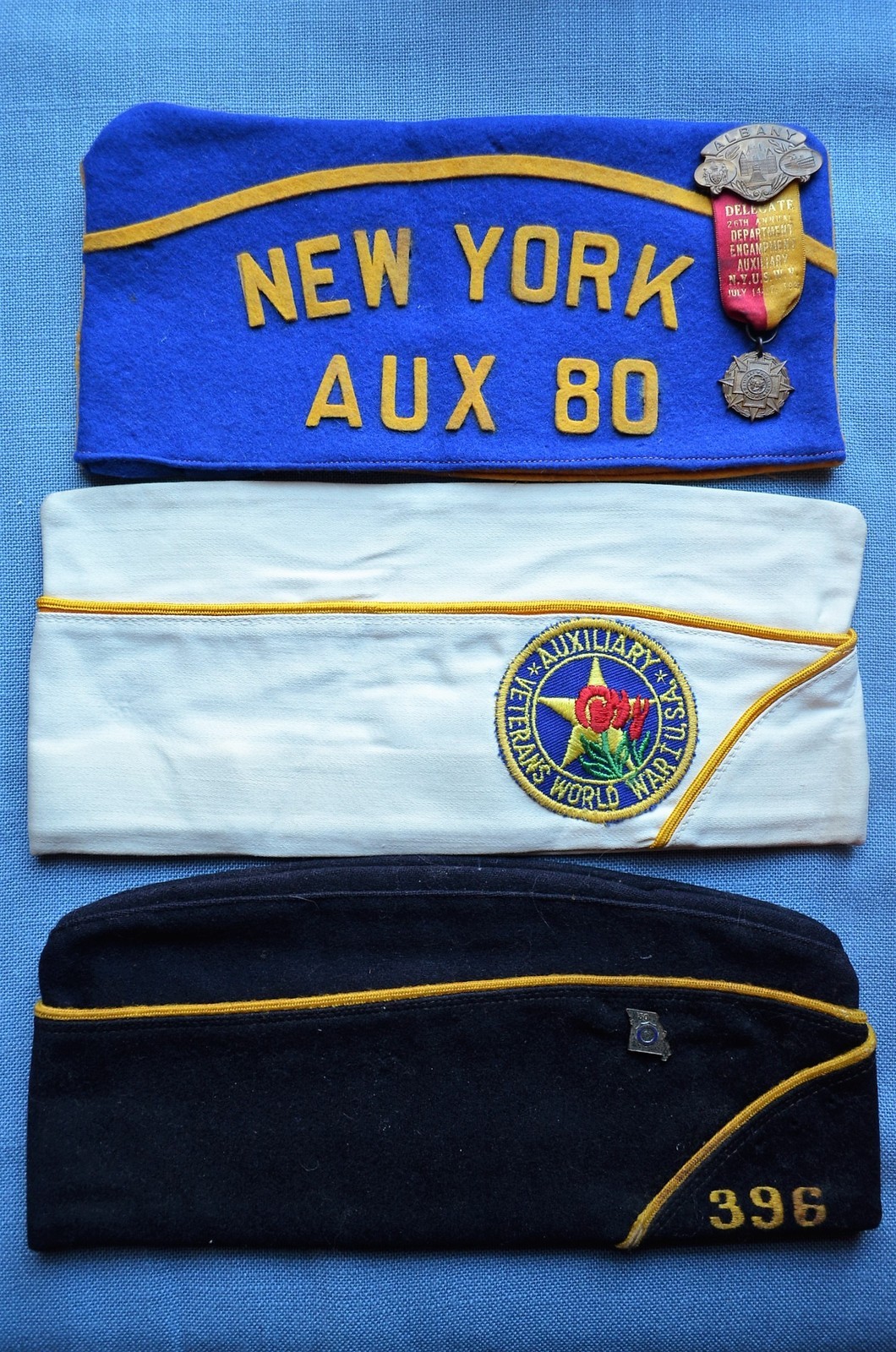Lot of 3 Veteran Society Garrison Caps with Pins and U.S.W.V. Badge | eBay